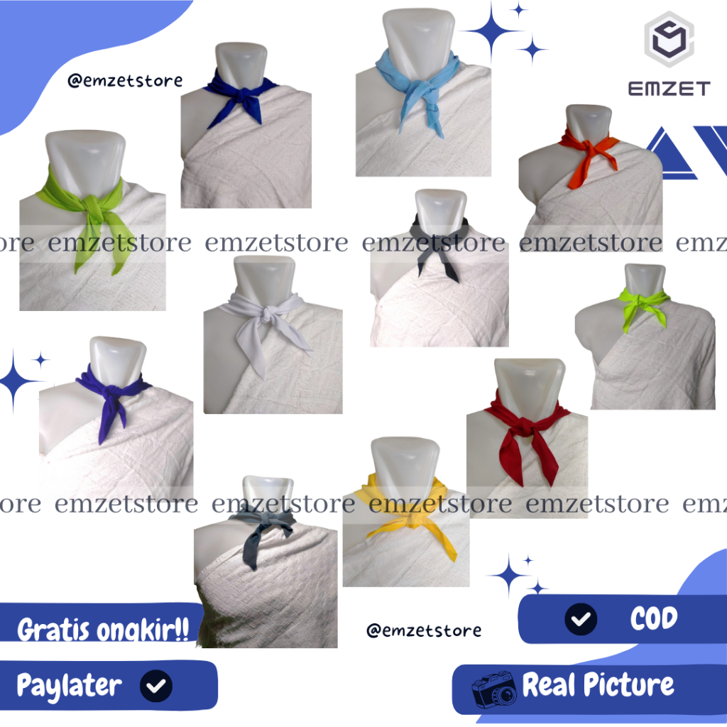 Jual SYAL WARNA SLAYER POLOS SYAL SEGITIGA BANDANA IKET SLAYER WARNA ...