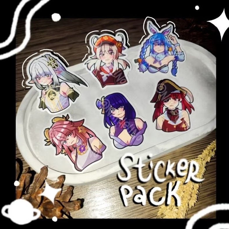 Jual STICKER ANIME PART 1 | GENSHIN IMPACT | HOLOLIVE | VTUBER ...