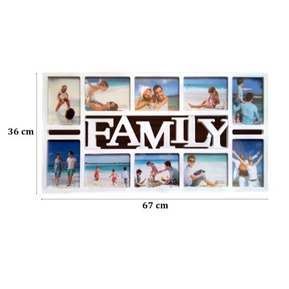 Jual Bingkai Foto Keluarga Aesthetic Ukuran 3R 4R Frame Foto Family 10 Slot Album Foto Family ...