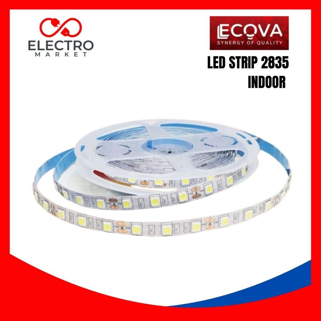 Jual ECOVA Lampu Led Strip Indoor 2835 5M 12V | Shopee Indonesia