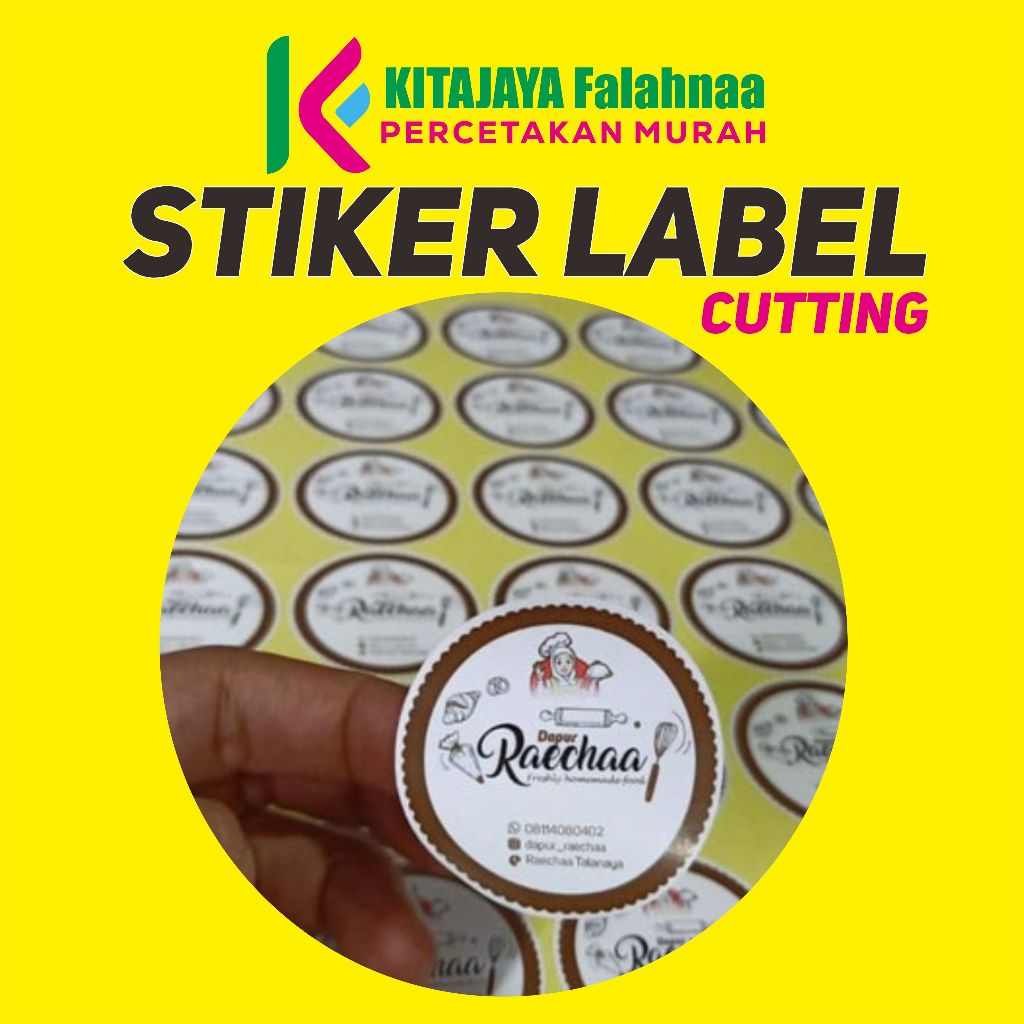 Jual STIKER LABEL CUTTING (VINYL | TRANSPARAN | CHROMO/BONTAK) | Shopee ...