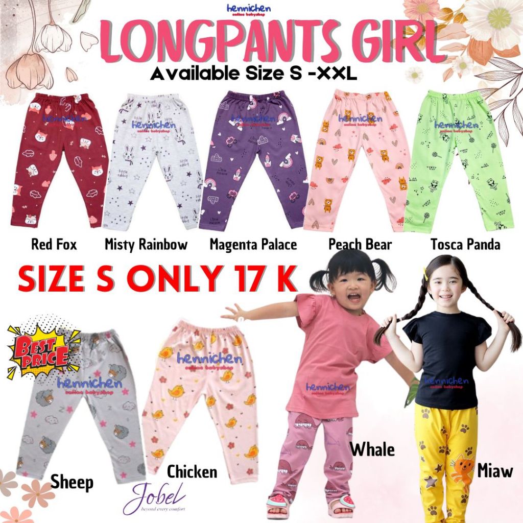Jual AMBYAR Jobel 1-6 tahun Animal Girls Girl Edition Celana Panjang Bayi Anak Perempuan ...