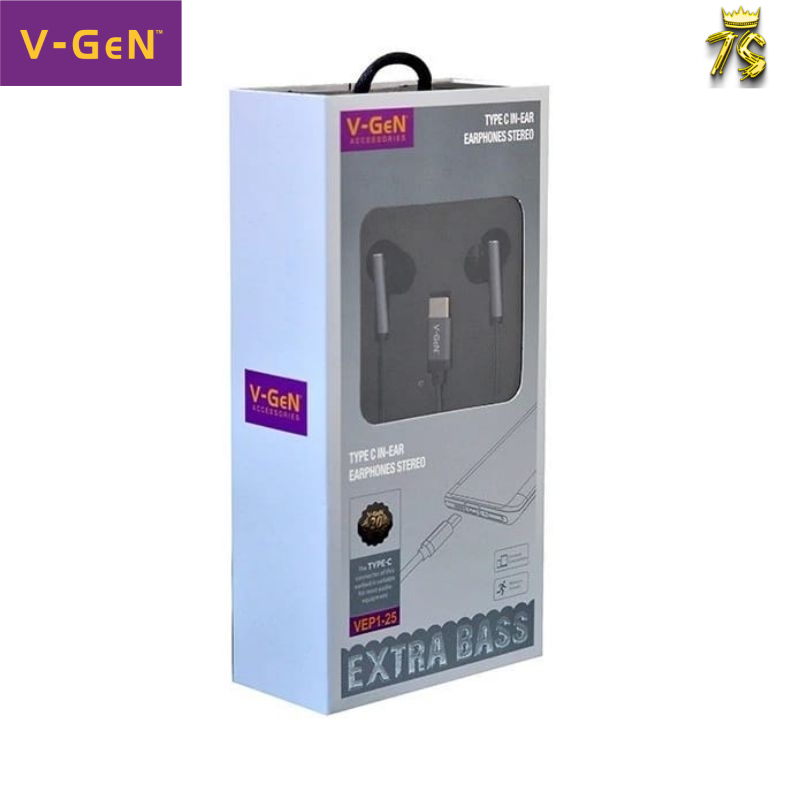 Jual Handsfree Vgen Vep1 24 / Vep1 25 Xtra Bass Type C Wired Earphone ...