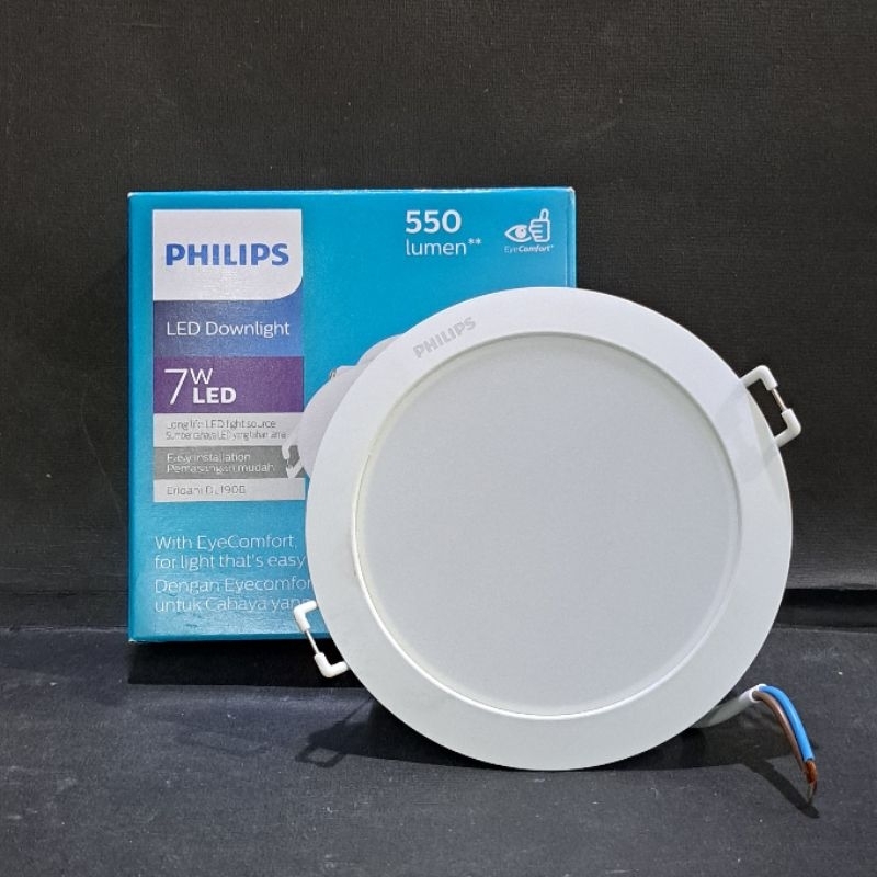 Jual Lampu downlight philips eridani led 7 watt putih ( 6500k ) DL190B ...