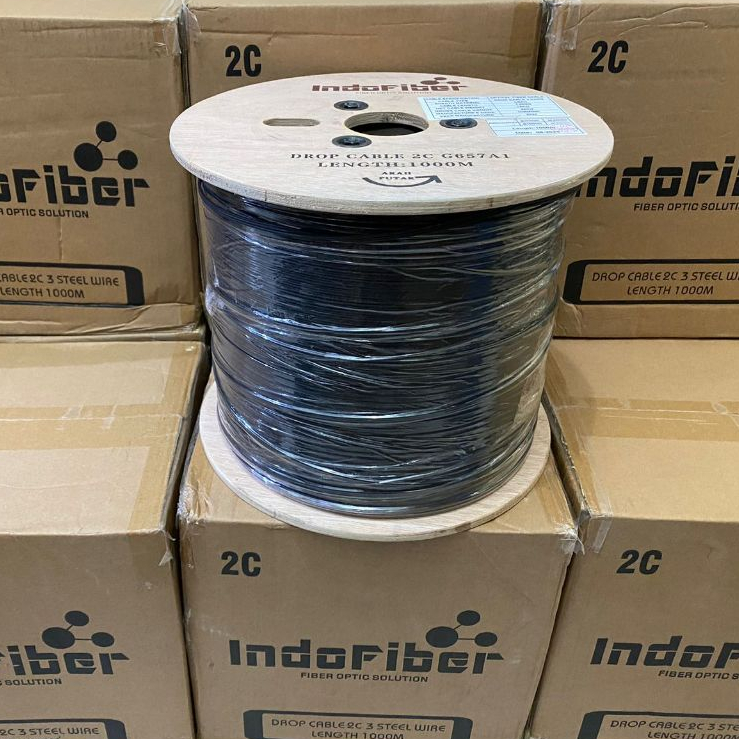 Jual Dropcore 2 core 3 Seling fiber optik @1000 meter | Shopee Indonesia