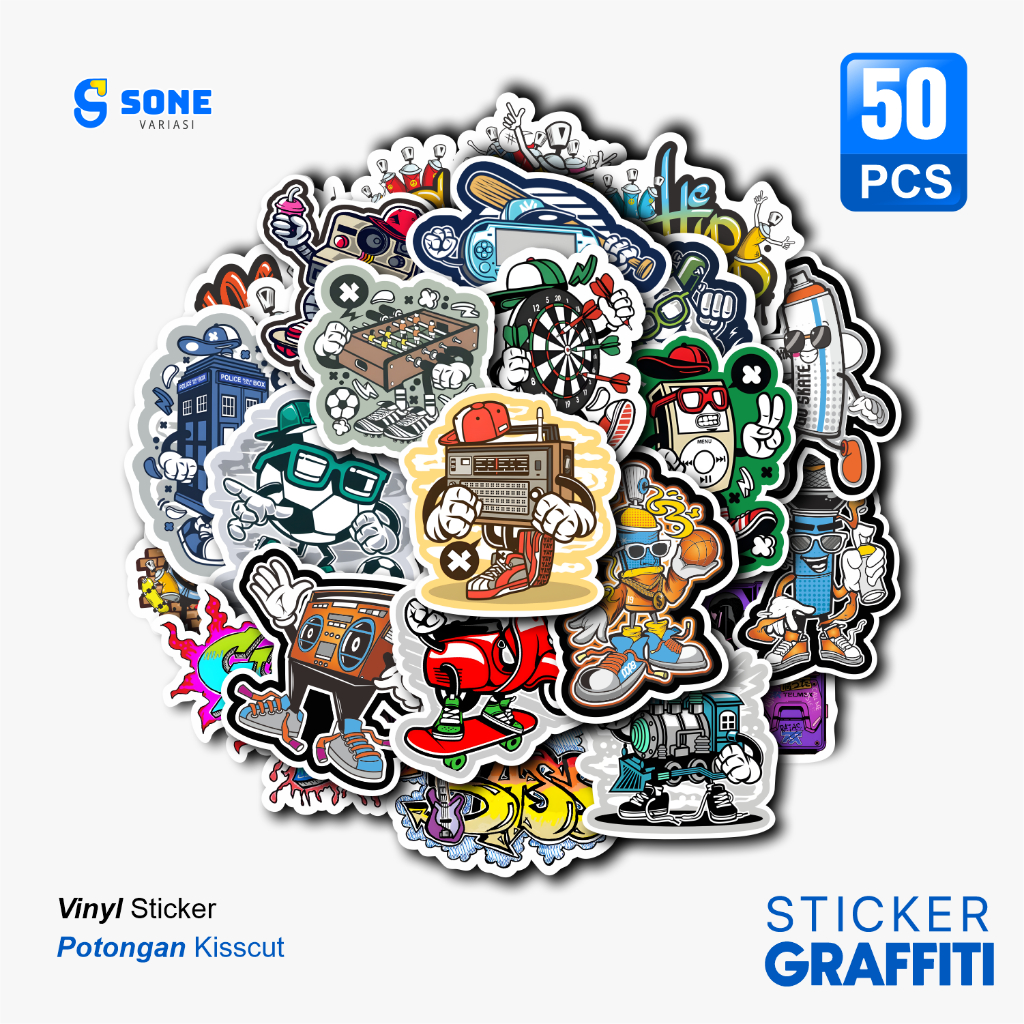 Jual Stiker Pack Graffiti Aesthethic Vinyl Waterproof untuk Sticker ...