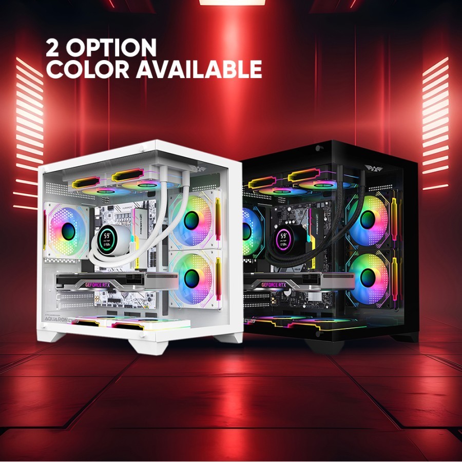 Jual Casing Gaming Armaggeddon Aquaron WIBO M-ATX with Front Panel and ...
