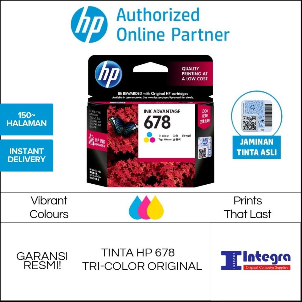 Jual Tinta HP 678 Colour / Warna Original Cartridge - CZ108AA Tinta ...