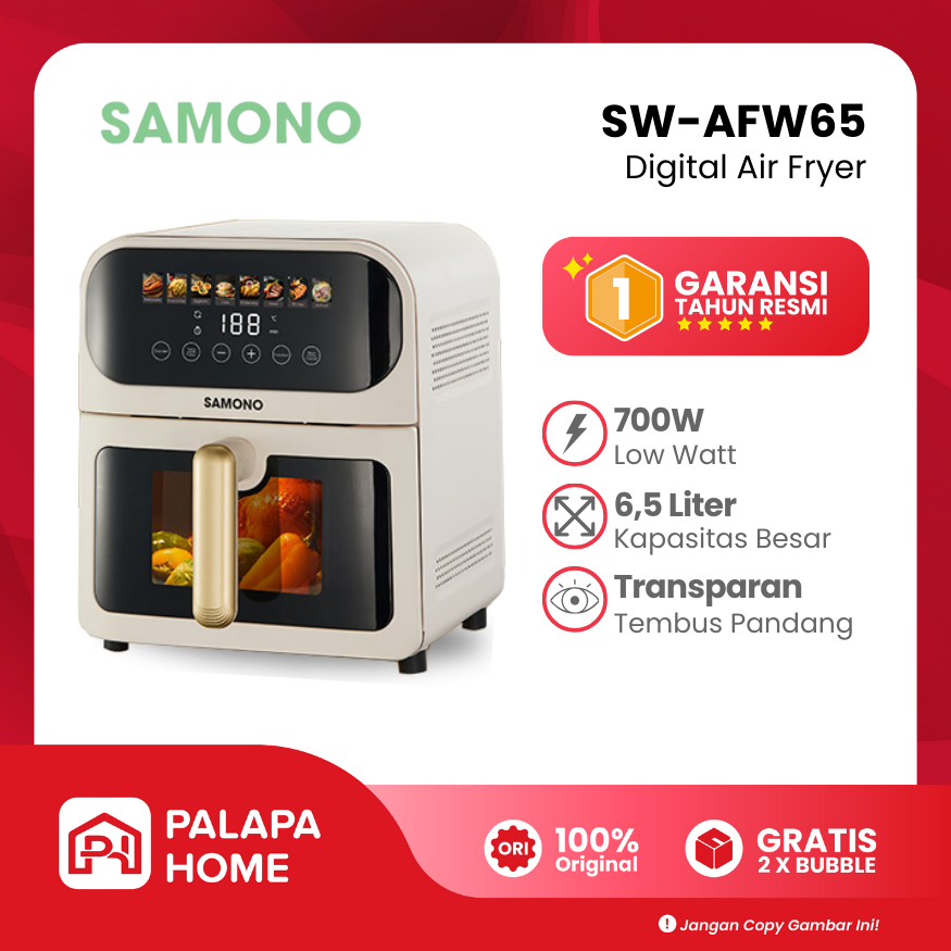 Jual Samono Digital Air Fryer SW-AFW65 Touchscreen Transparan 6,5 Liter ...