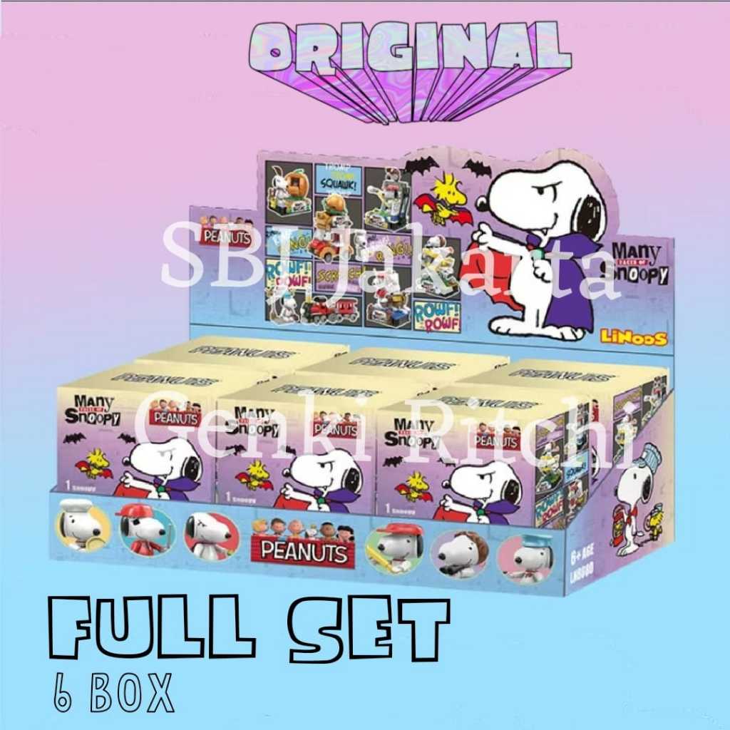 Jual Mainan blocks / Mainan Balok brick DIY edukasi blind box snoopy ...