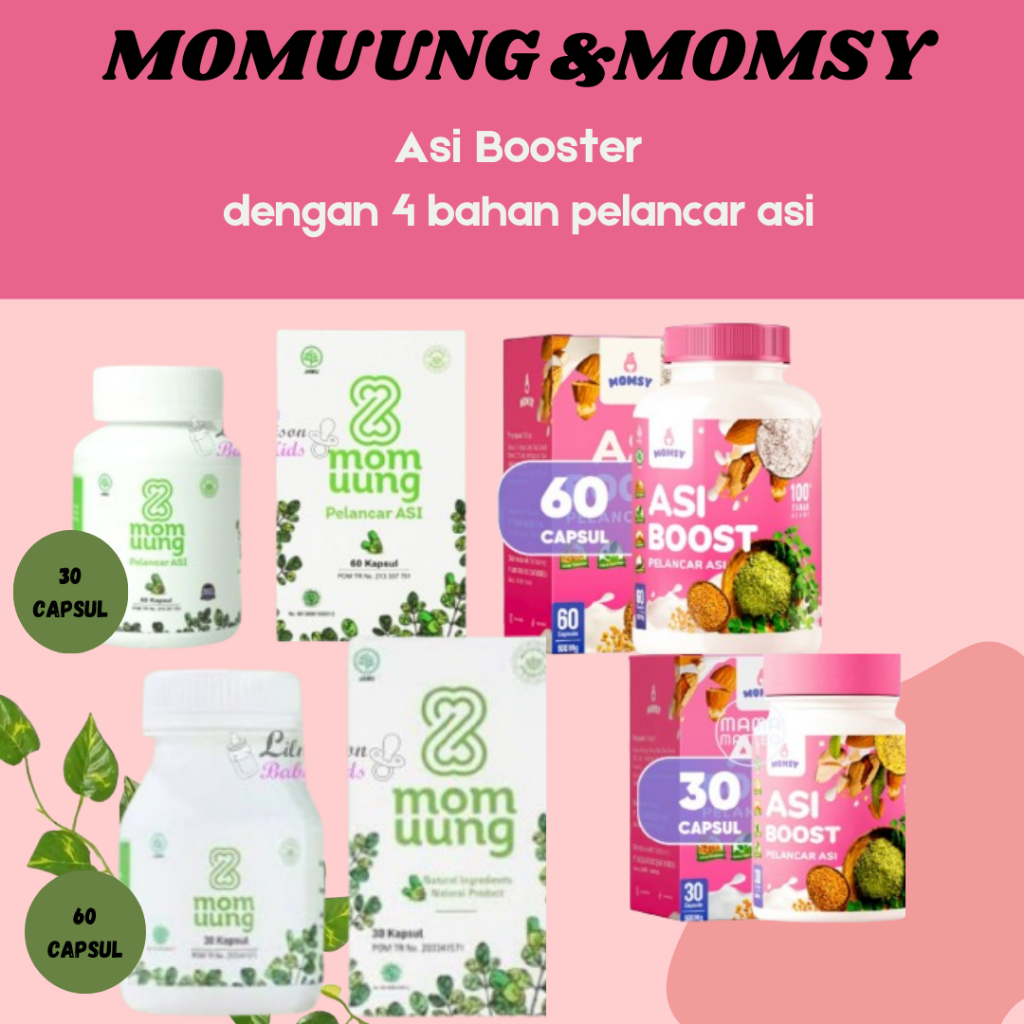 Jual MOMUUNG Pelancar Asi | MOMSY Asi Booster 60 Kapsul Kelorcap Kelor ...