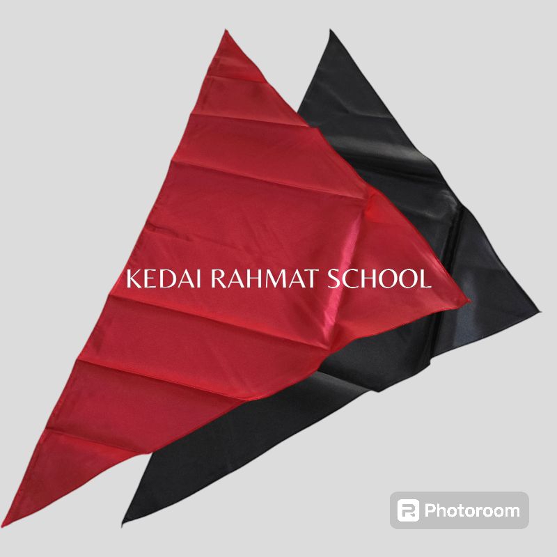 Jual Slayer Syal Scraft Segitiga Merah Hitam Polos Pramuka Paskibra ...