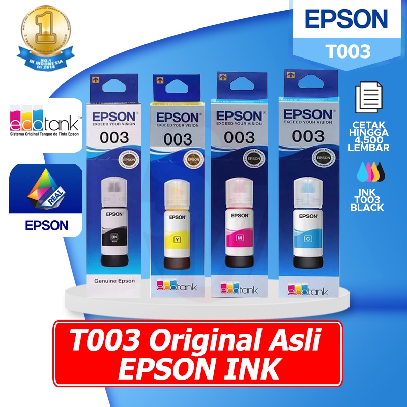 Jual EPSON Tinta 003 1 set (Paket 4 warna) | Shopee Indonesia