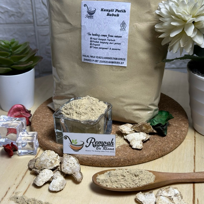 Jual Kunyit Putih Bubuk 250 Gram / Kunir Putih Bubuk Organik Asli ...