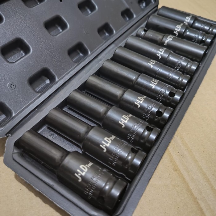 Jual Mata Kunci Shock Impact Hitam Socket 1/2 Deep Wall Panjang, Sok, Sock | Shopee Indonesia