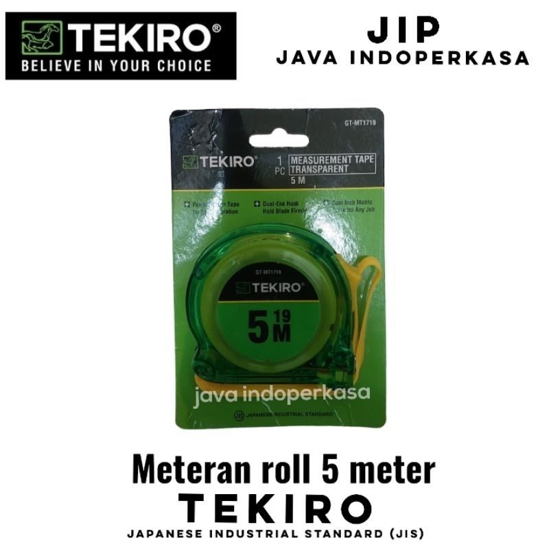 Jual TEKIRO GT-MT1719 meteran roll 5 meter transparant | Shopee Indonesia