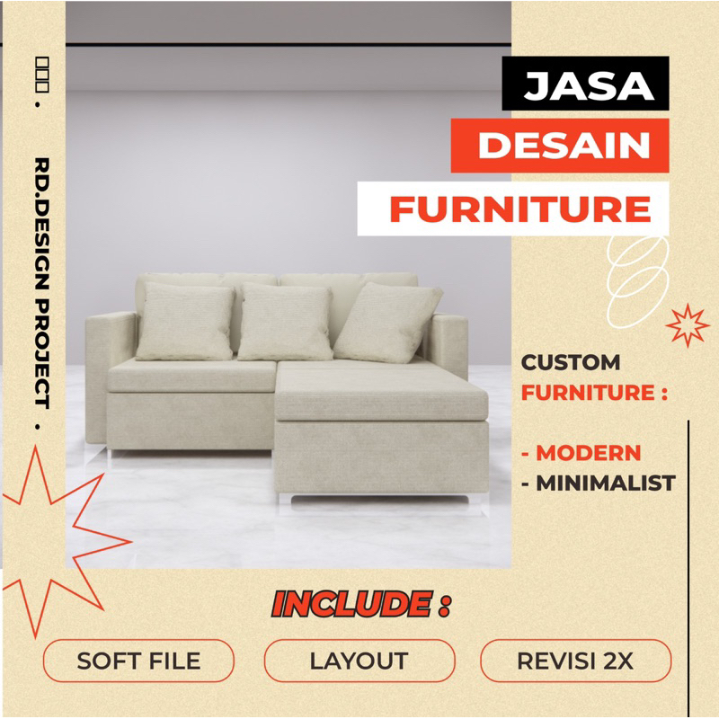 Jual JASA DESAIN 3D CUSTOM FURNITURE ( Desain + Layout Ukuran ...