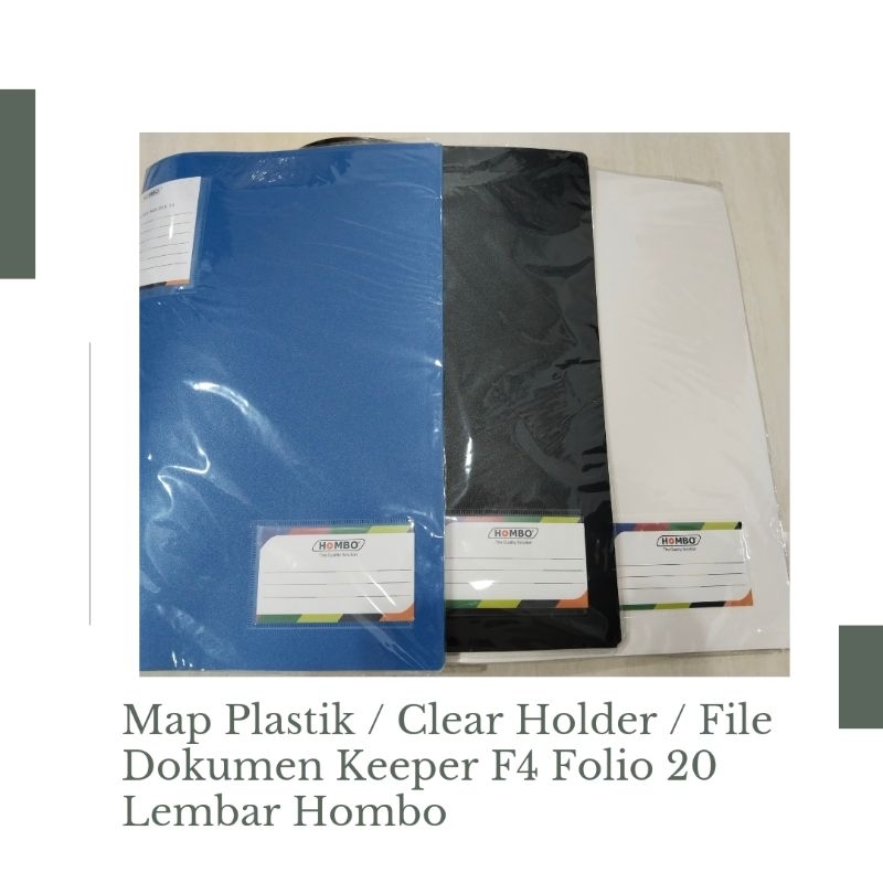 Jual Map Plastik / Clear Holder / File Dokumen Keeper F4 Folio 20 Lembar Hombo | Shopee Indonesia
