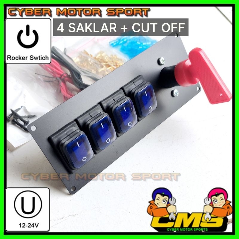 Jual Cut off saklar mobil 12v 24v universal. saklar panel dashboard ...