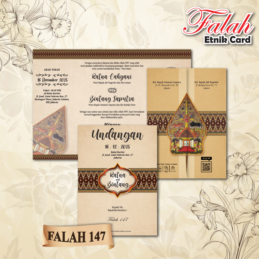 Jual Blangko Undangan FALAH 147 (Free File Setting Corel) | Shopee ...