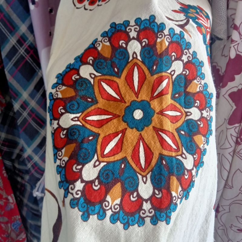 Jual Kain Katun Linen Motif Bunga Import - Kain Pure linen - Kain ...