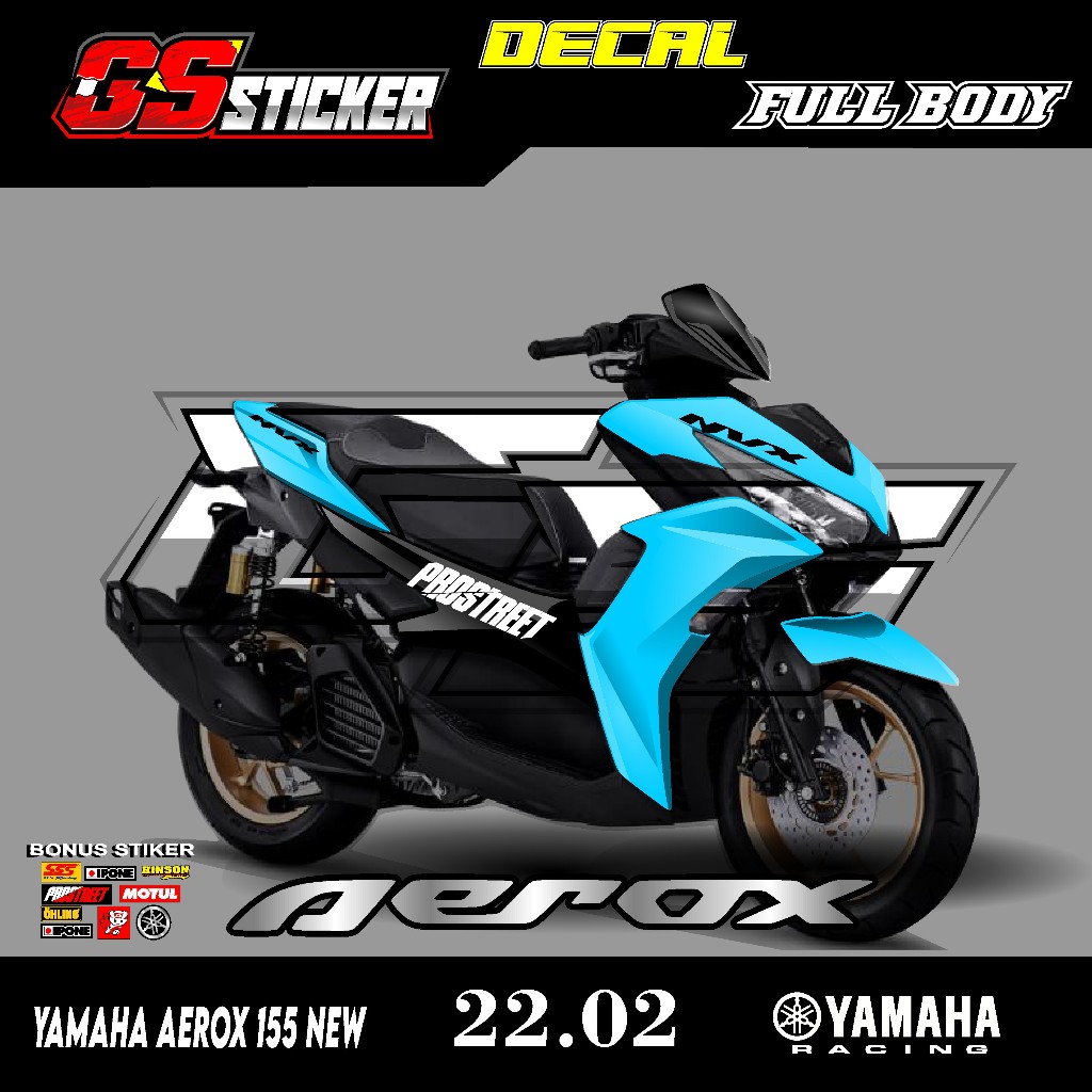 Jual COD Decal terbaru decal sticker Aerox 155 NEW Connected FULL BODY ...
