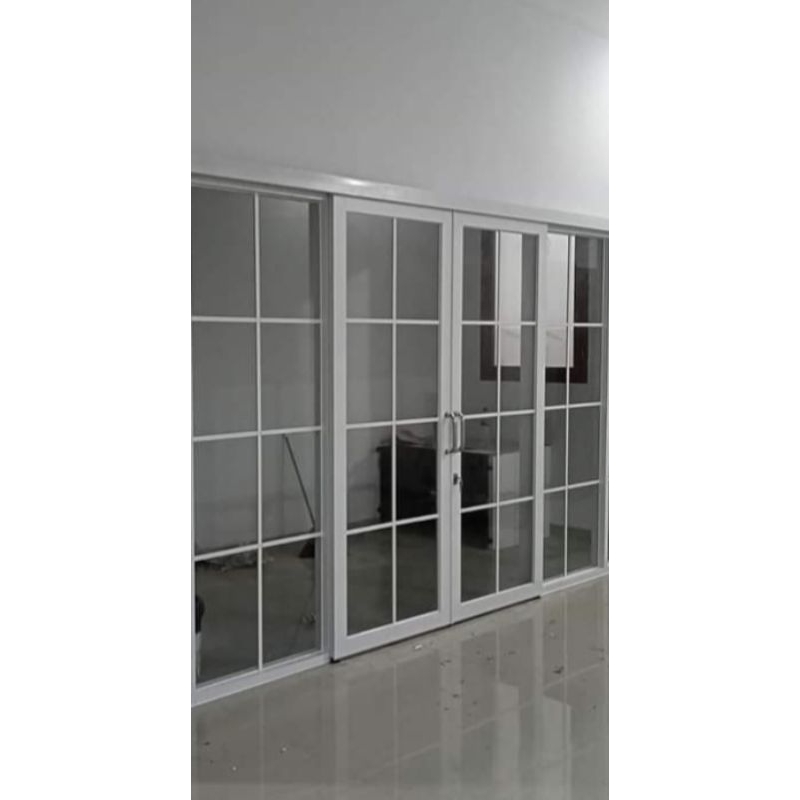 Jual pintu sleding dobel lebar 280 x tinggi 210 ornamen +kaca mati 2 ...