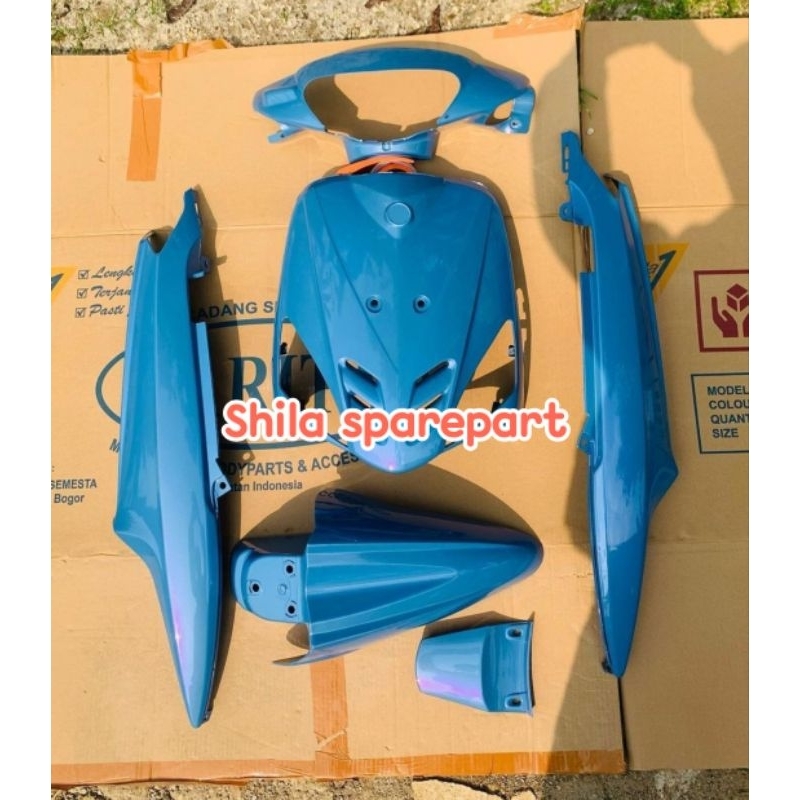 Jual full alus body Yamaha Mio sporty warna biru lembayung ungu ...