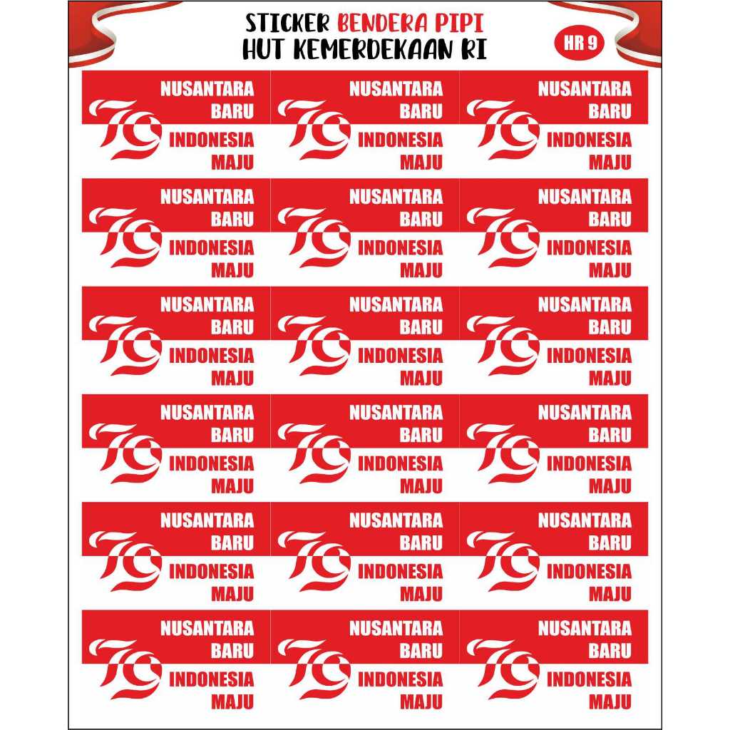 Jual STICKER PIPI MERAH PUTIH HUT RI | Shopee Indonesia