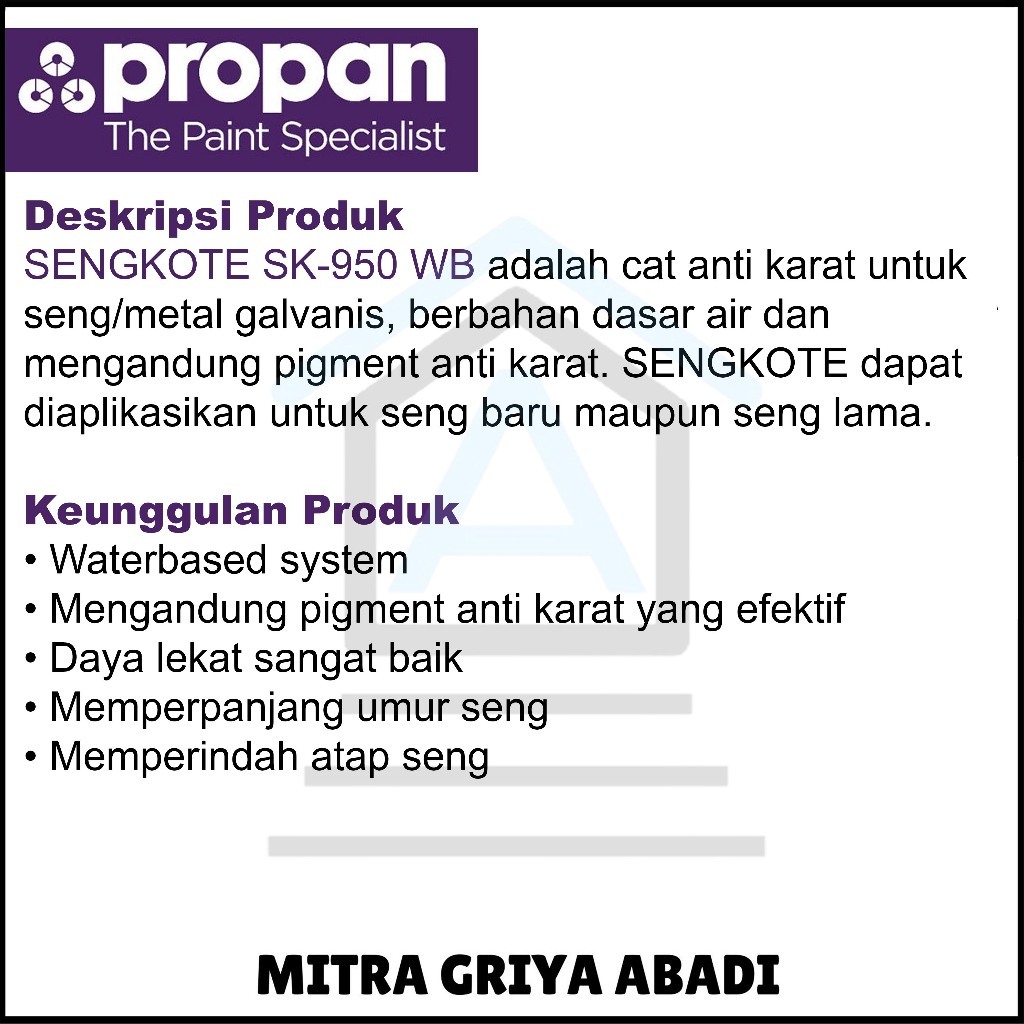 Jual Cat Seng & Galvanis Anti Karat Propan Sengkote 4KG | Shopee Indonesia