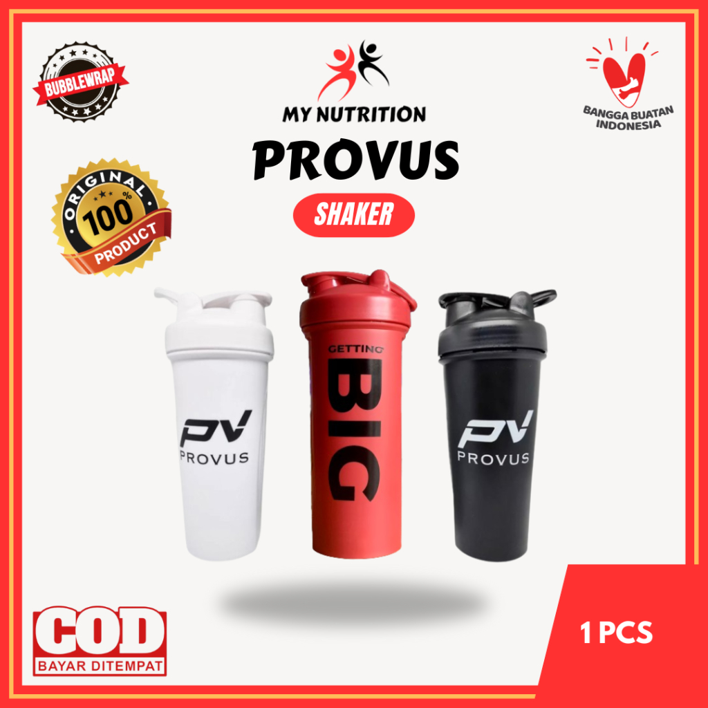 Jual Shaker Provus 600 ML & 1000 ML 1 Liter Botol Minum Shake Susu ...