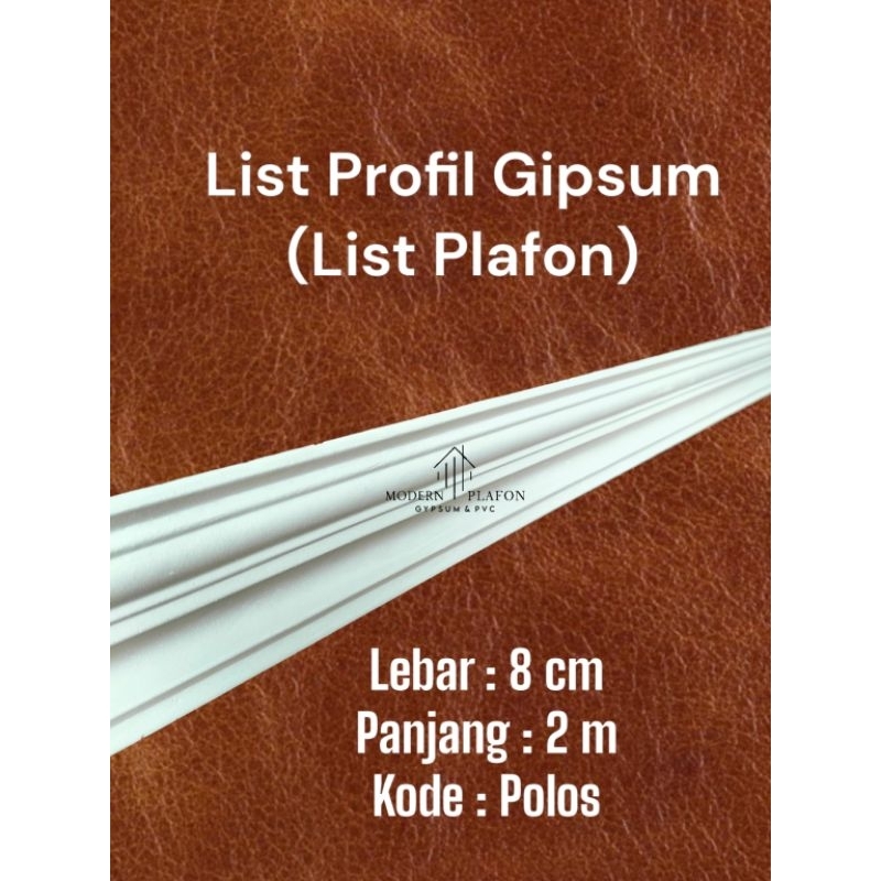 Jual Lis List gypsum gipsum motif polos kiki 8 cm / List profil gypsum ...