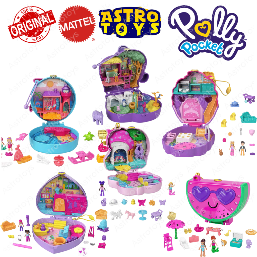 Jual Mattel Polly Pocket Big World Compact Bag Original - Mainan Anak ...