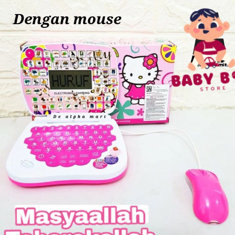 Jual Mainan Leptop anak 4 bahasa pink lengkap Mouse dan Avengers tdk ...
