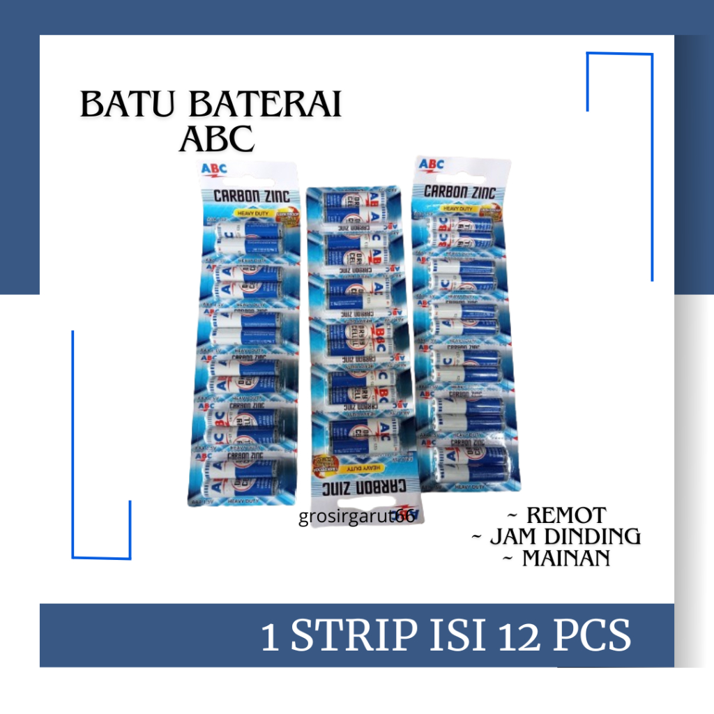 Jual Batu baterai / Batu baterai ABC / ABC BIRU / Batu baterai kecil ...