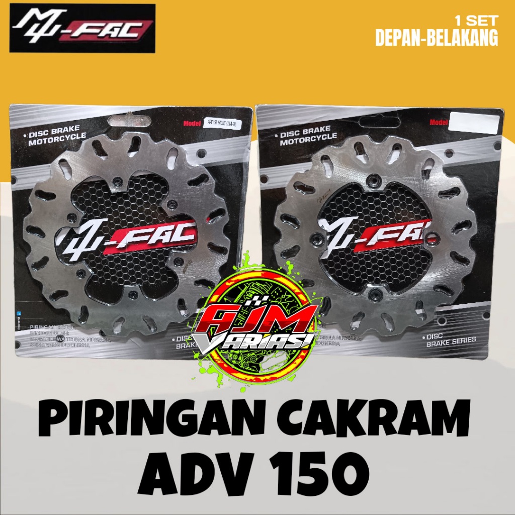 Jual Piringan Cakram ADV 150, ADV 160 1 Set Depan Belakang | Shopee ...