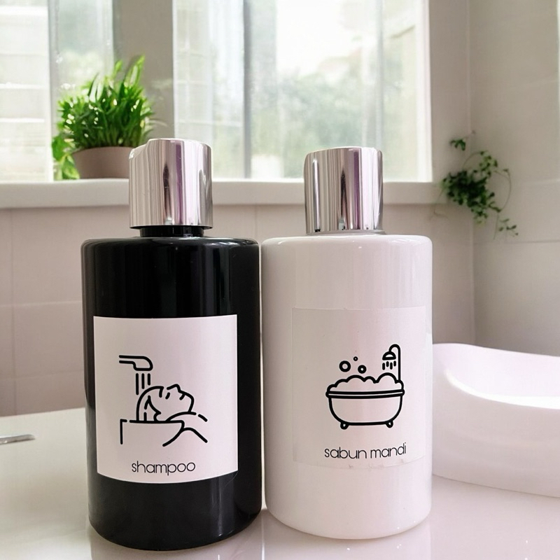Jual botol aesthetic 250ML EXCLUSIVE STIKER GAMBAR KECIL PRESSTOP ...