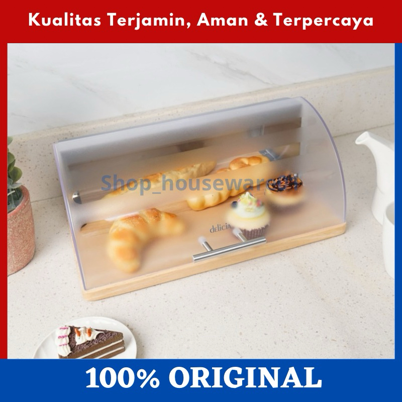 Jual Tempat Roti / Bread Box Tempat Roti Transparan/Delicia Tempat Roti ...