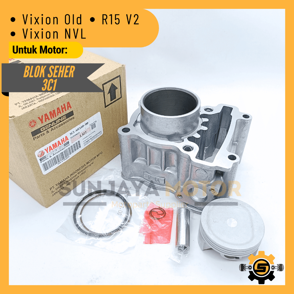 Jual Block Boring Silinder Kualitas Original Yamaha 3C1 Blok Seher Vixion Old Vixion NVL R15 V2 ...