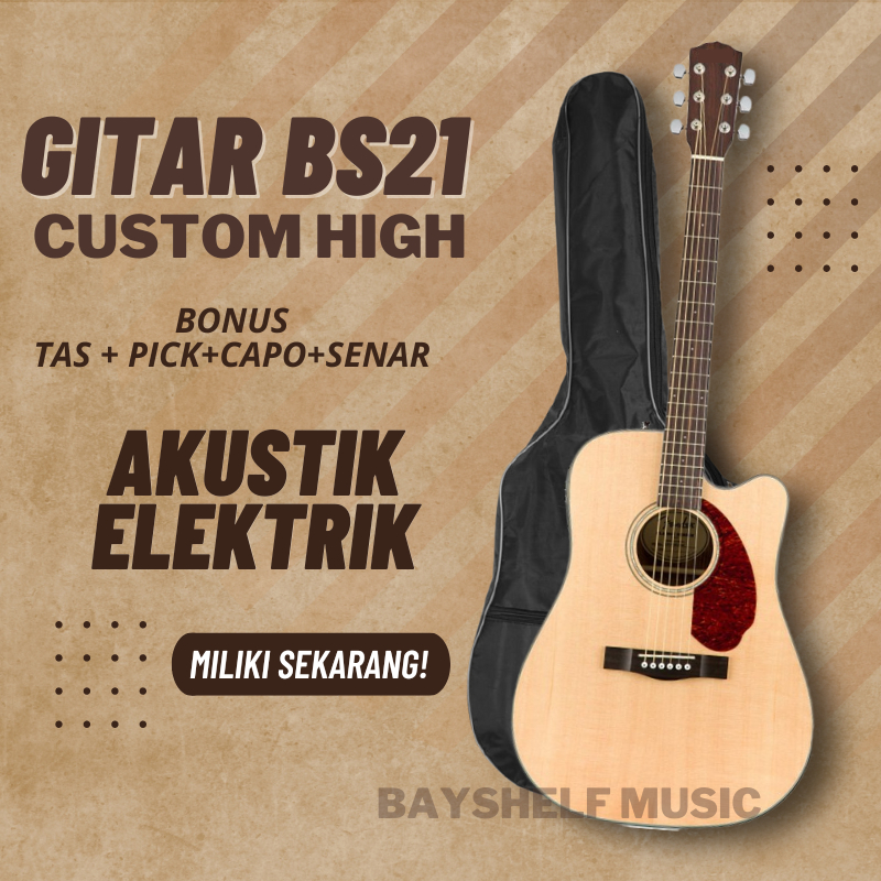 Jual Gitar Akustik Elektrik Listrik BS21 Jumbo With Equalizer High ...