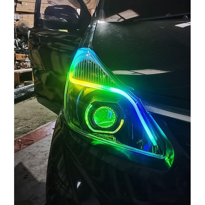 Jual Paketan Headlamp Proji BILED AES F002 65watt Shroud RGB Devil RGB ...