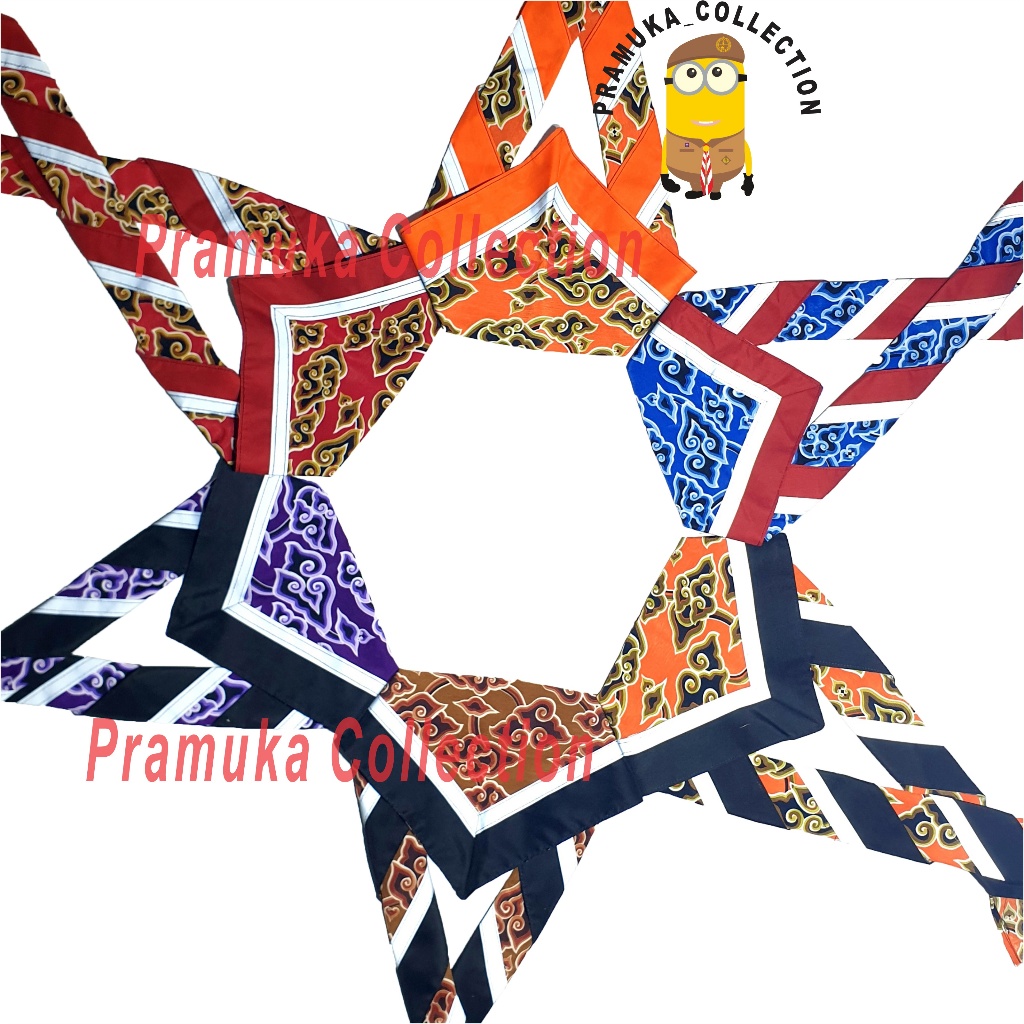 Jual Scraf Pramuka Batik Mega Mendung Menyala Scarft Nyala Skraf Scout ...