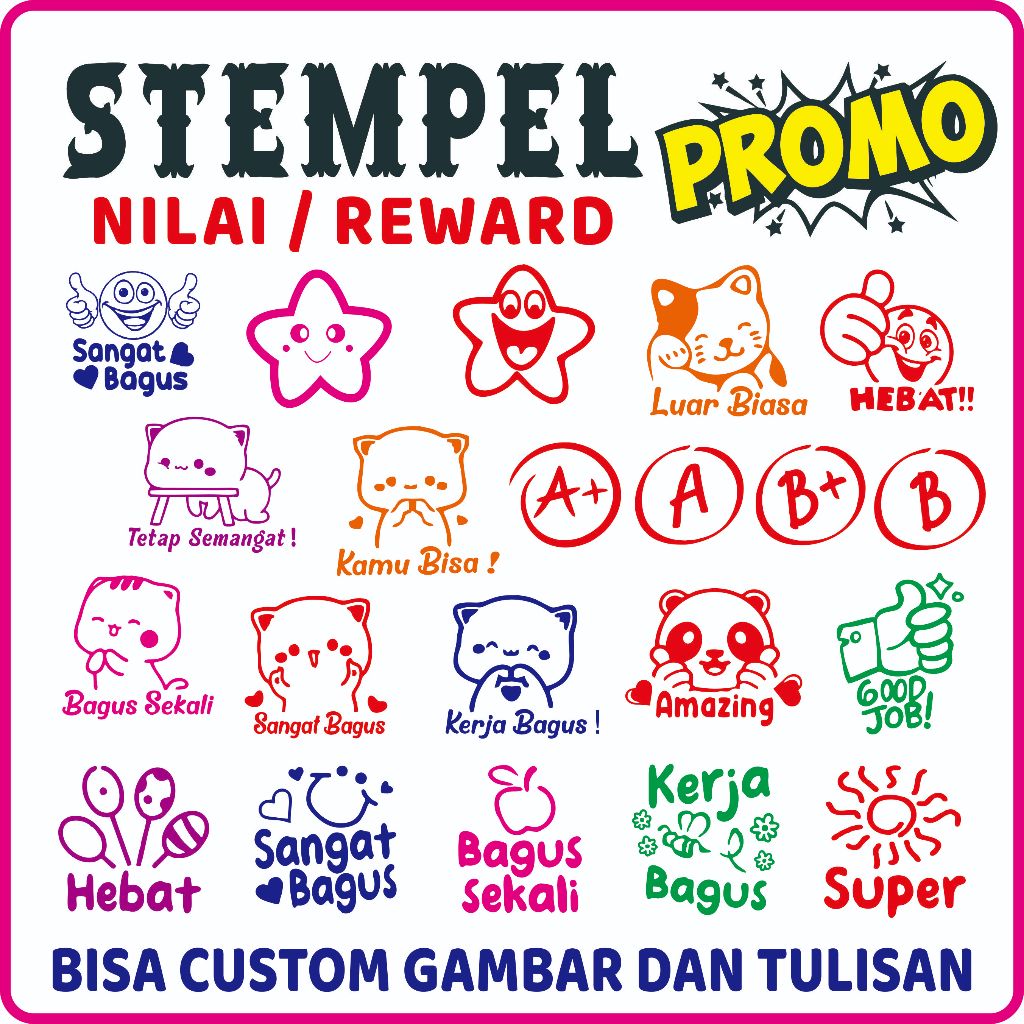 Jual Stempel Nilai Guru REWARD / PAUD / TK / SD / Home Schooling ...