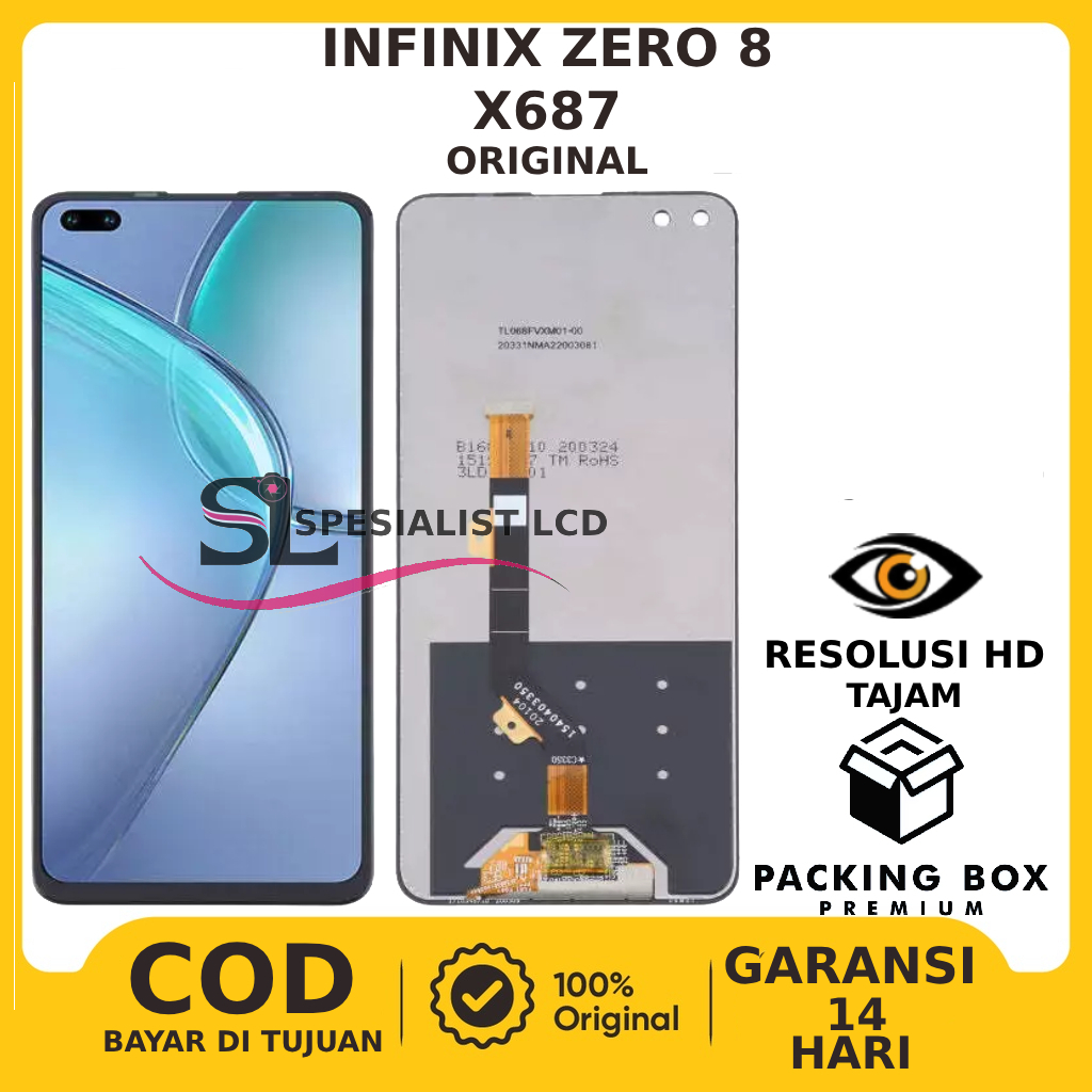 Jual LCD INFINIX ZERO 8 X687 ORIGINAL FULLSET TOUCHSCREEN GARANSI ...