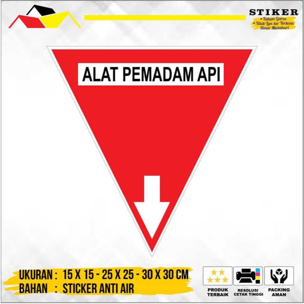 Jual Sign / Rambu Stiker Segitiga Penunjuk APAR ( versi polos) | Shopee ...