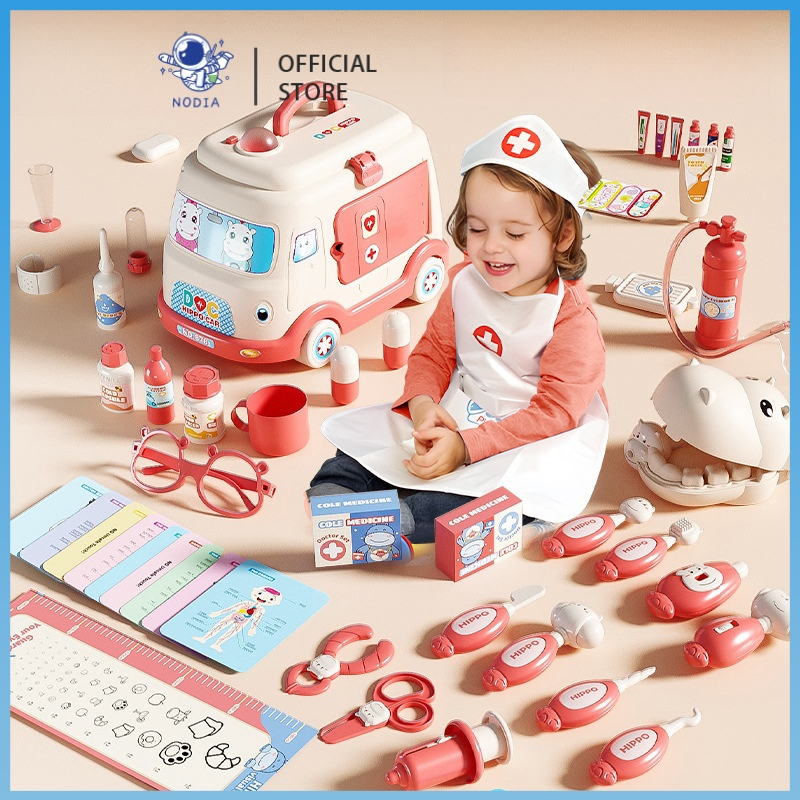 Jual NODIA Set Mainan Dokter Anak-anak/Mainan Stetoskop Anak Perempuan ...