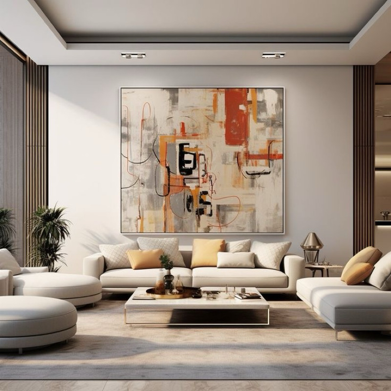 Jual Lukisan Abstrak Full Color 1:1 soft Texture sky Beuty |[Lukisan ...