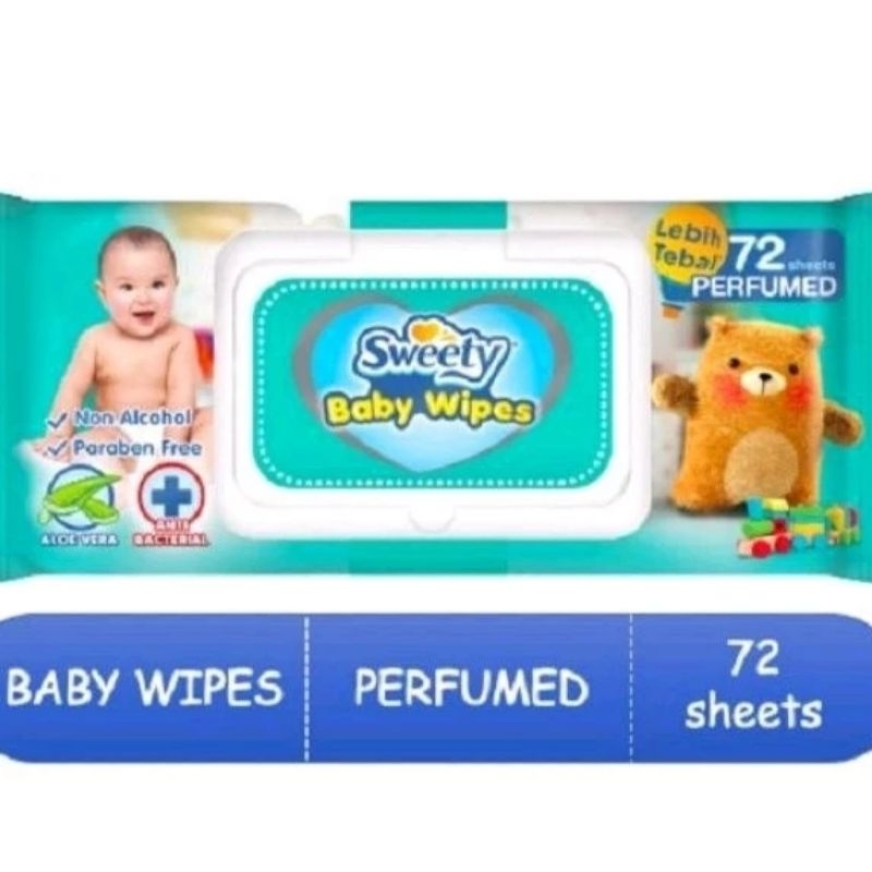 Jual PROMO ORI SWEETY Baby 72Sheets Wipes/Tisu Basah Perfume | Shopee ...