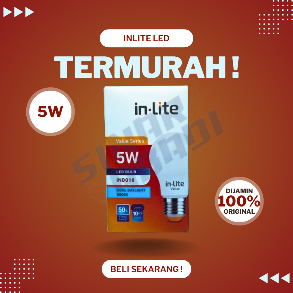 Jual Inlite LED Value 5W E27 6500K (Putih) | Shopee Indonesia