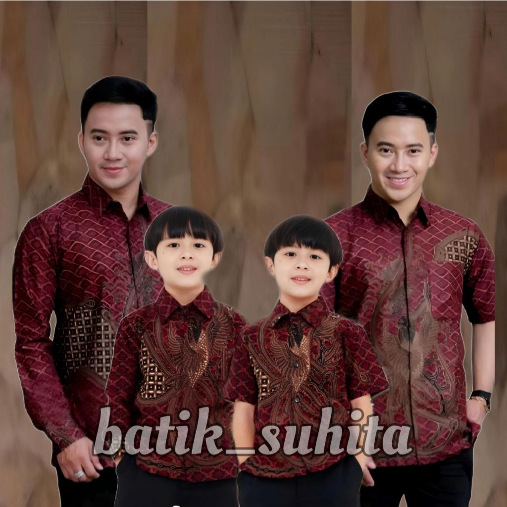 Jual Kemeja Batik Motif Marco Marun Kemeja Batik Anak Laki-Laki Lengan ...